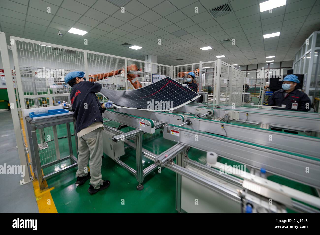 YANGZHONG, CHINA - FEBRUARY 20, 2023 - Industrial robots and ...