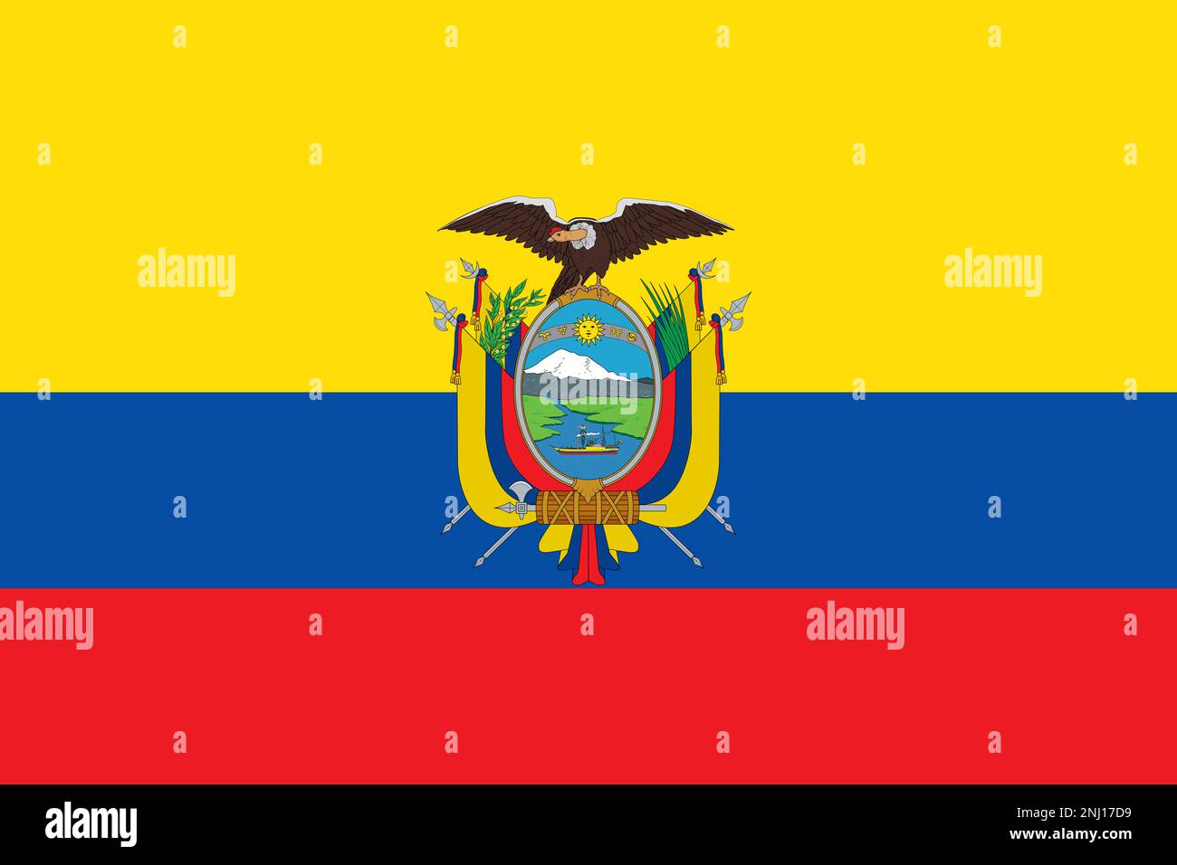 National flag of the Republic of Ecuador Stock Photo - Alamy