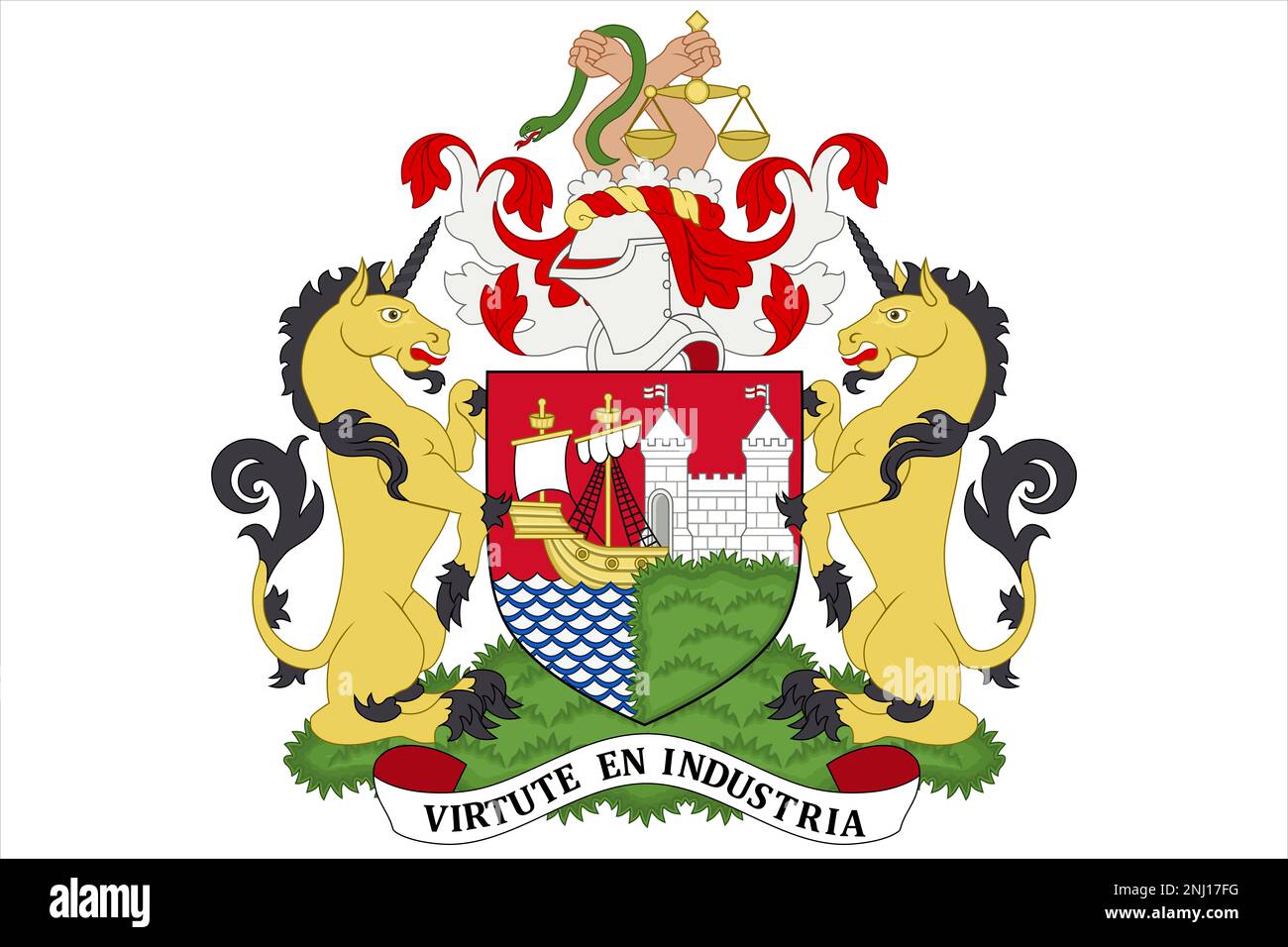 Coat of arms of the county of Bristol Stock Photo - Alamy