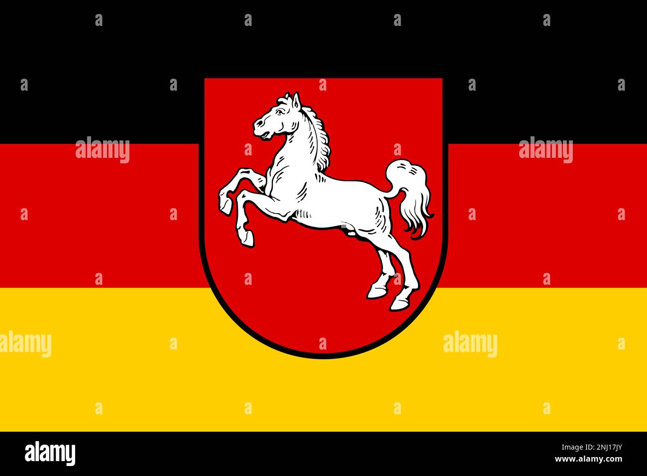 State flag of Lower Saxony Stock Photo - Alamy