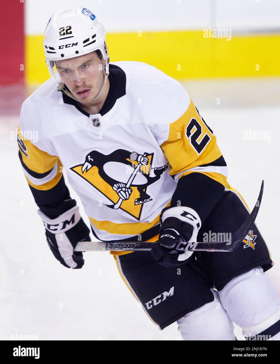 NHL profile photo on Pittsburgh Penguins player Sam Poulin at a game ...