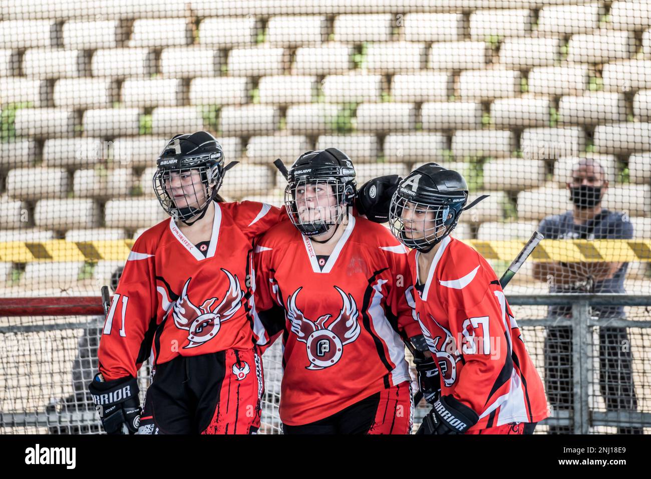 Spanish elite league inline field hockey match between the women's ...