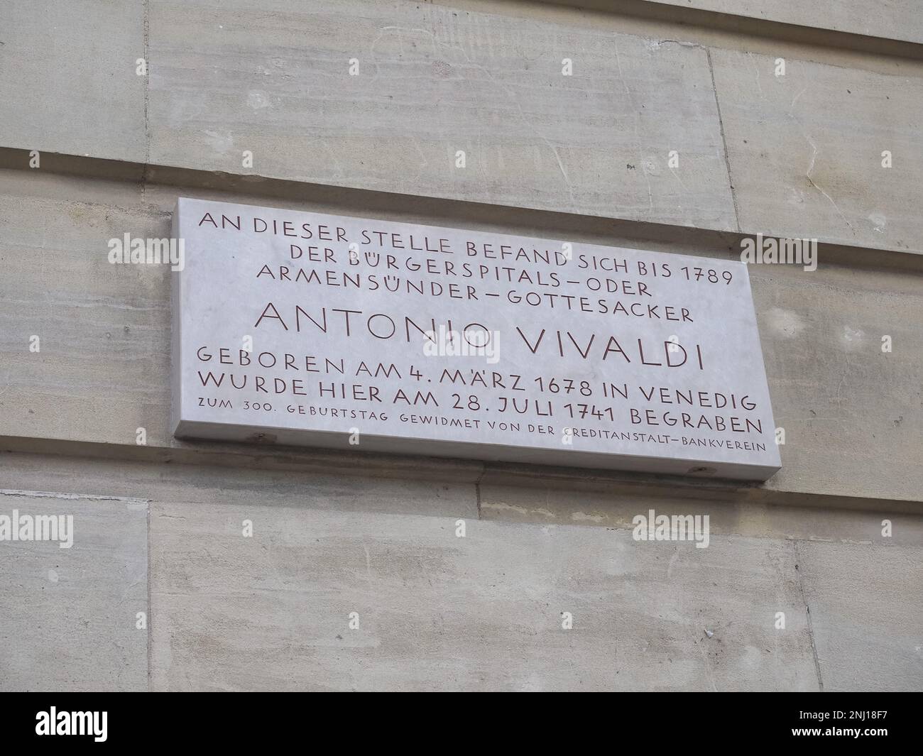 VIENNA, AUSTRIA - CIRCA SEPTEMBER 2022: plaque at the burial place of ...