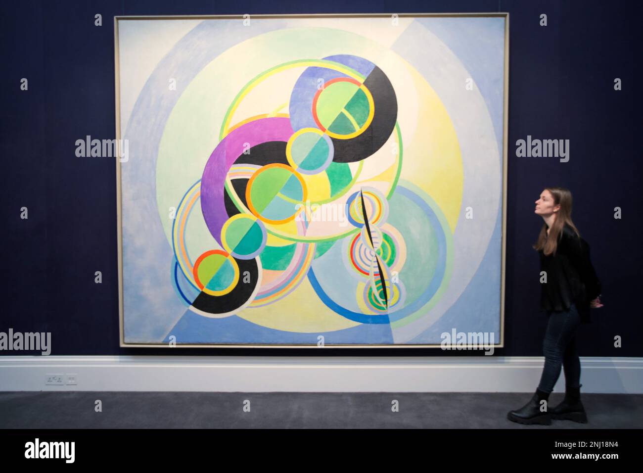 London UK 22 Feb 2023 A Three-Metre-Wide Abstract Work by Robert ...