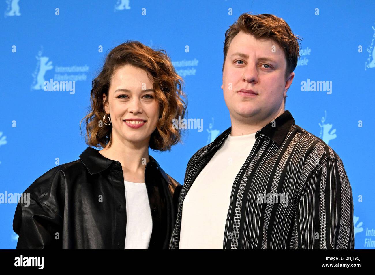 Berlin, Germany. 22nd Feb, 2023. Paula Beer (l), actress, and Thomas Schubert, actor, arrive at ...