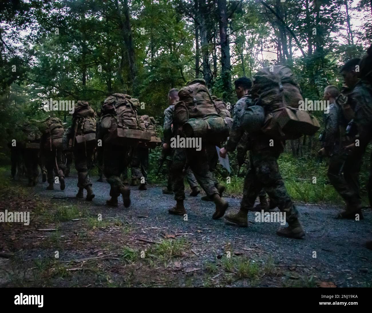Marines with Guard Company, Marine Barracks Washington, make movement ...