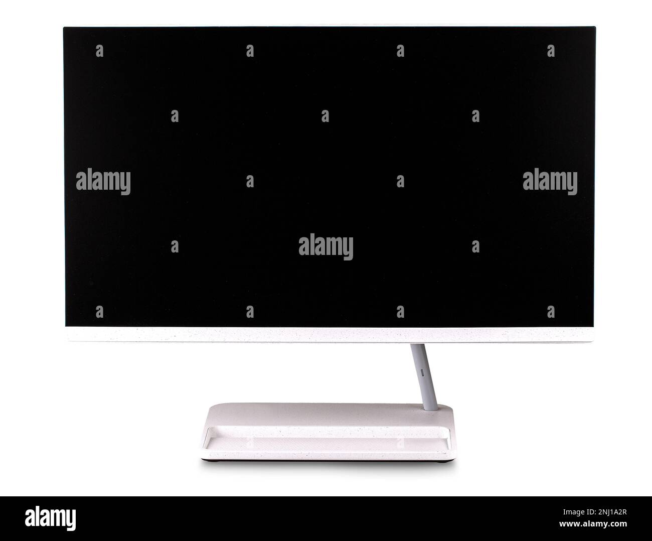 The Mono block computer monitor with blank screen isolated on white ...