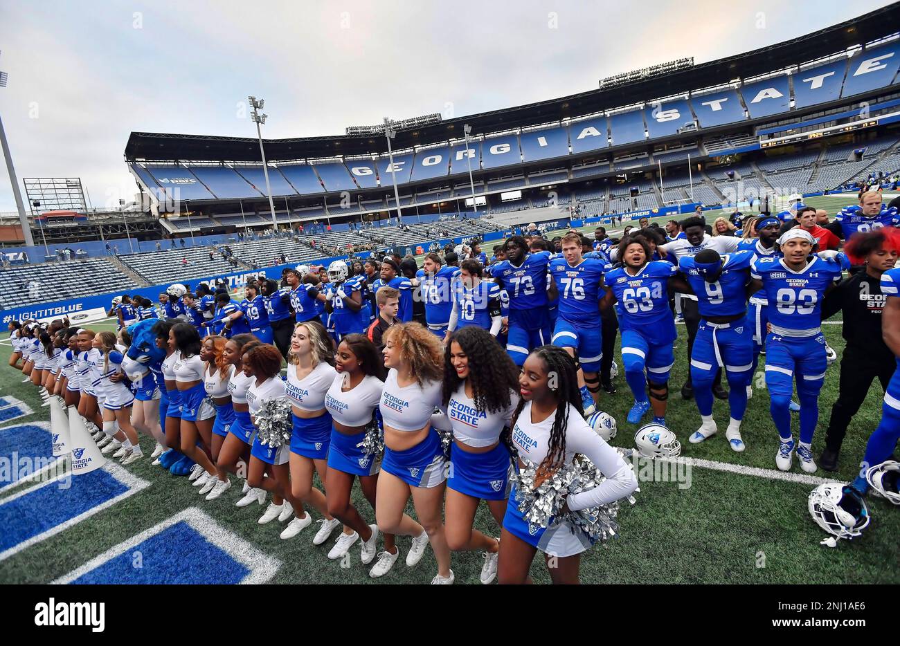 ATLANTA, GA - OCTOBER 29: Georgia State Panthers players and ...