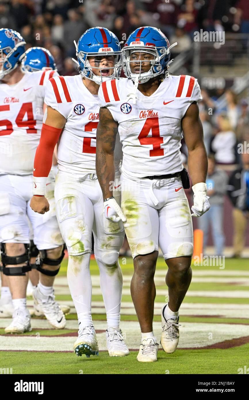 COLLEGE STATION, TX - OCTOBER 29: Mississippi Rebels quarterback Jaxson ...