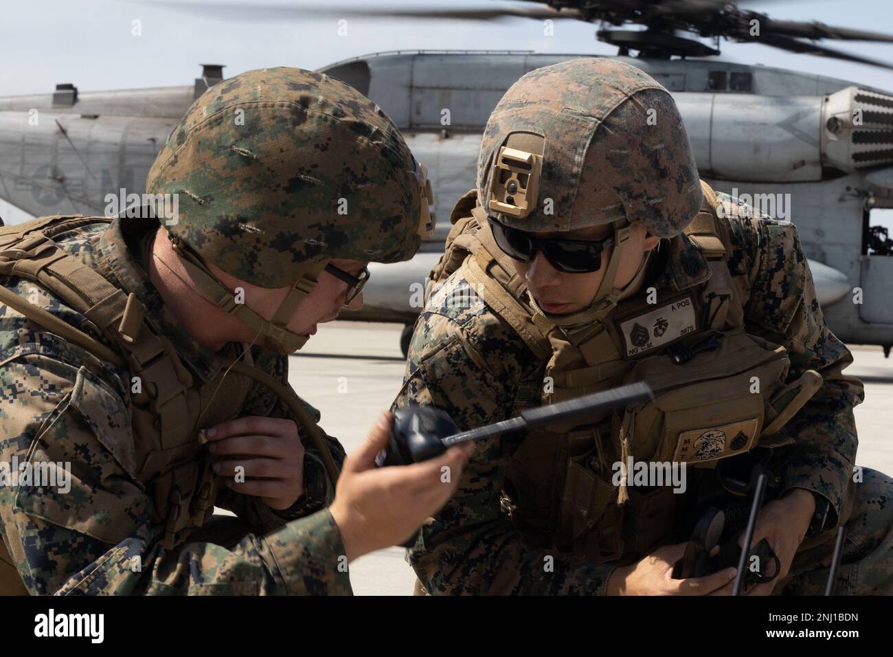 U.S. Marines from Marine Air Traffic Control Mobile Team (MMT), Marine ...