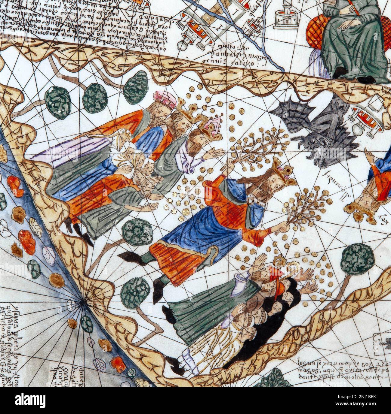 Cresques Abraham / Atlas Catalán, 1375. Museu Marítim de Barcelona ...
