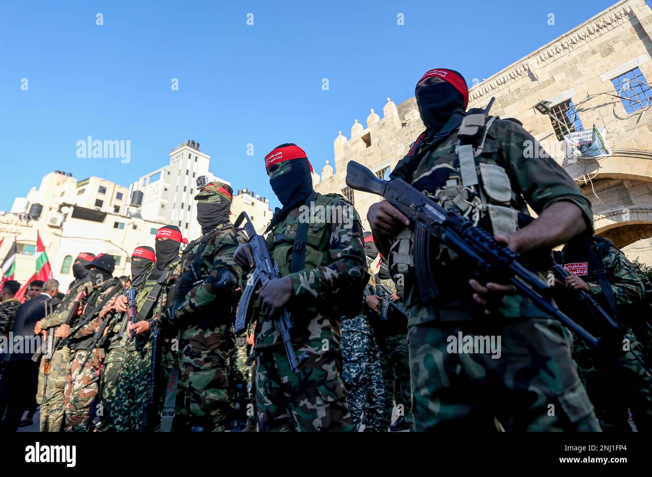 Fighters from the Democratic Front for the Liberation of Palestine ...