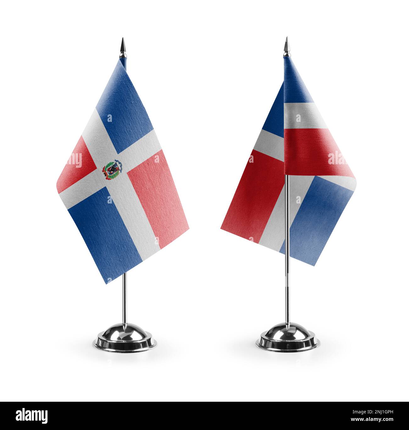 Small national flags of the Dominicana on a white background Stock ...