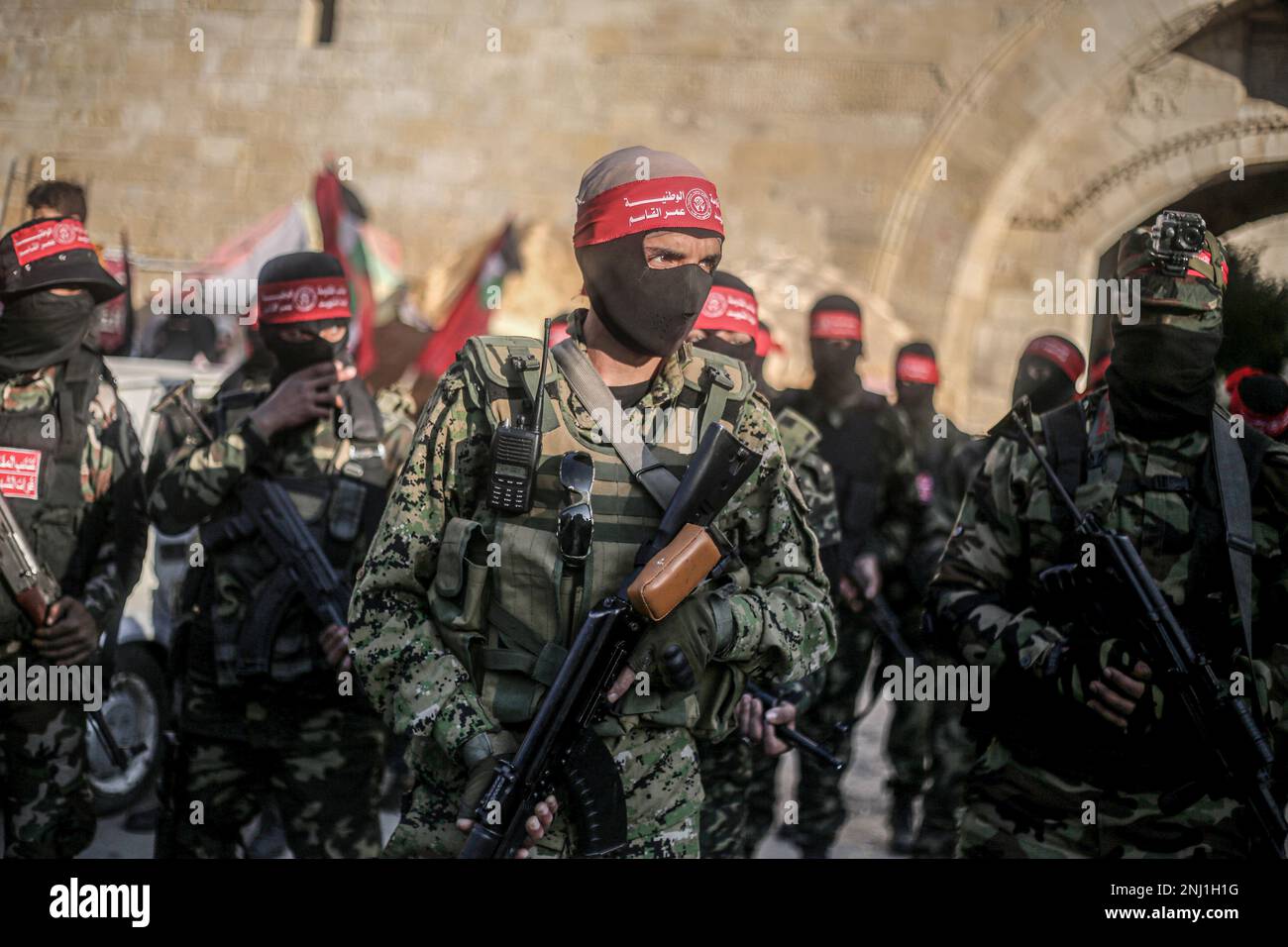 Fighters from the Democratic Front for the Liberation of Palestine ...