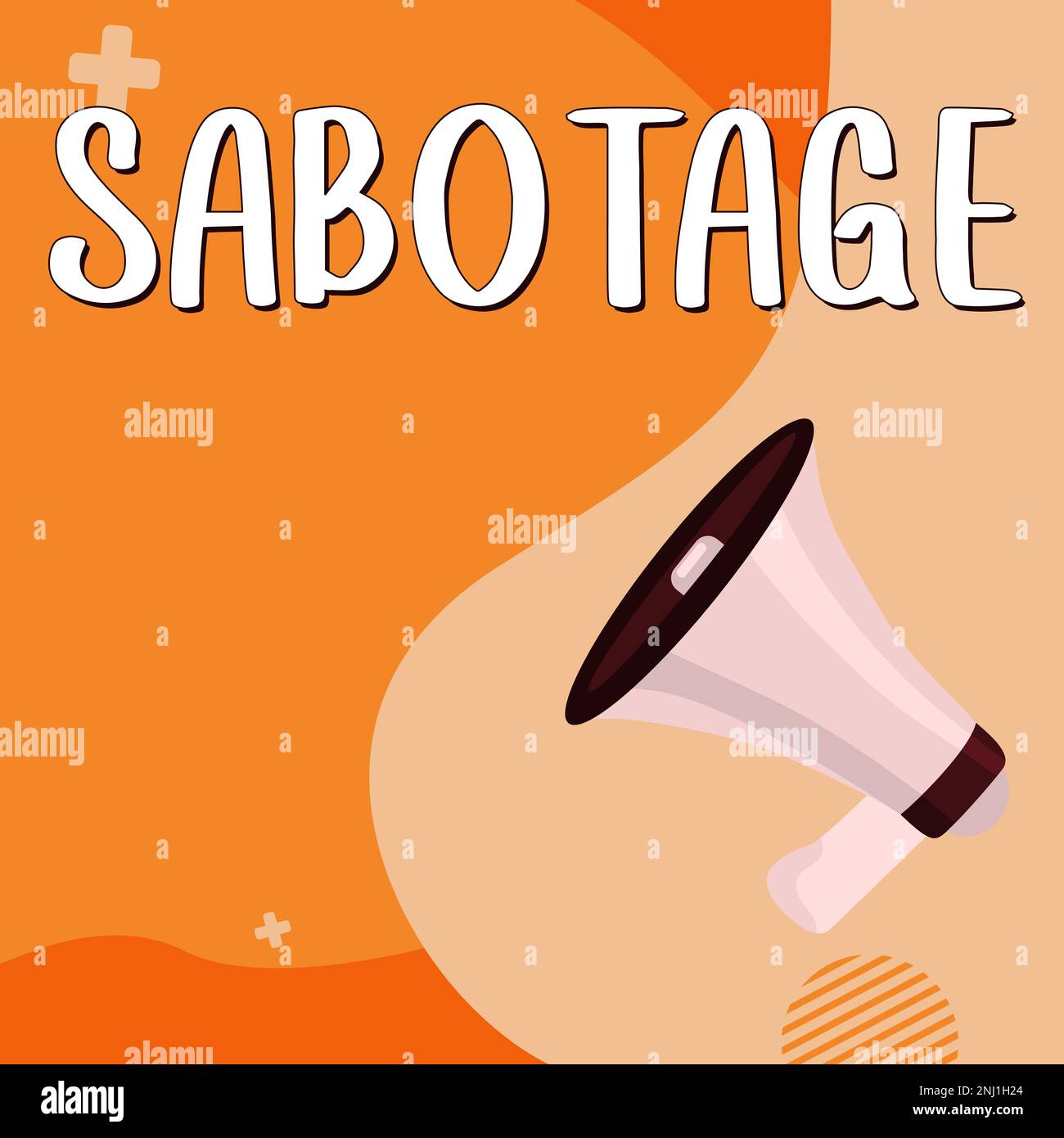 Sign displaying Sabotage, Internet Concept destruction of an employer's ...