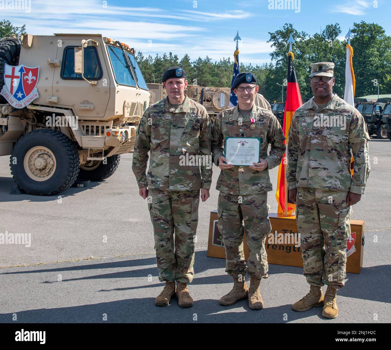 From left to right, U.S. Army Col. Werner J. Barden, 519th Hospital ...