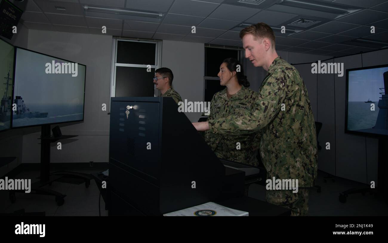 NEWPORT, R.I. (Aug. 4, 2022) Students in the officer of the deck course ...