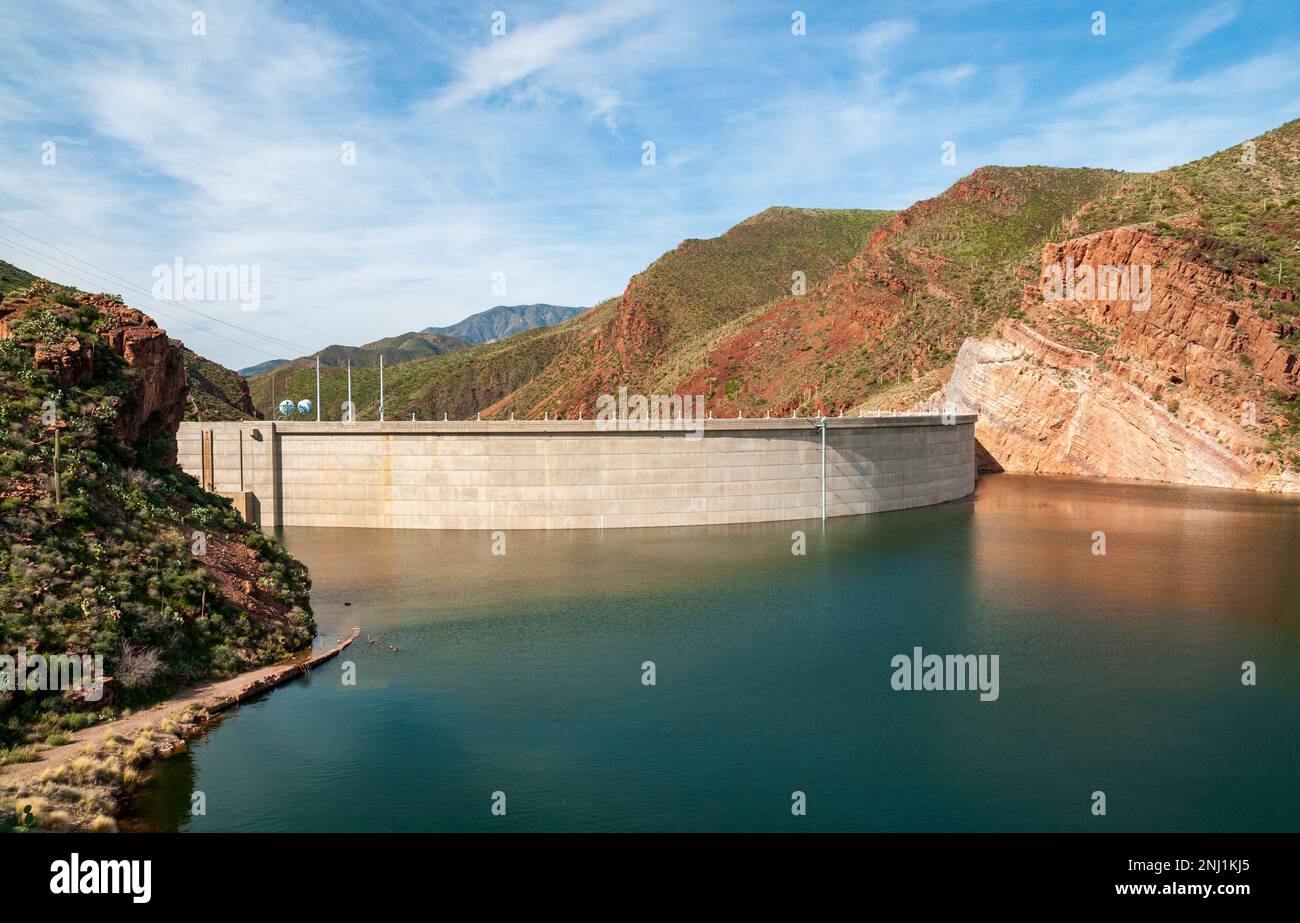 Theodore Roosevelt Dam in Tonto National Forest Stock Photo - Alamy