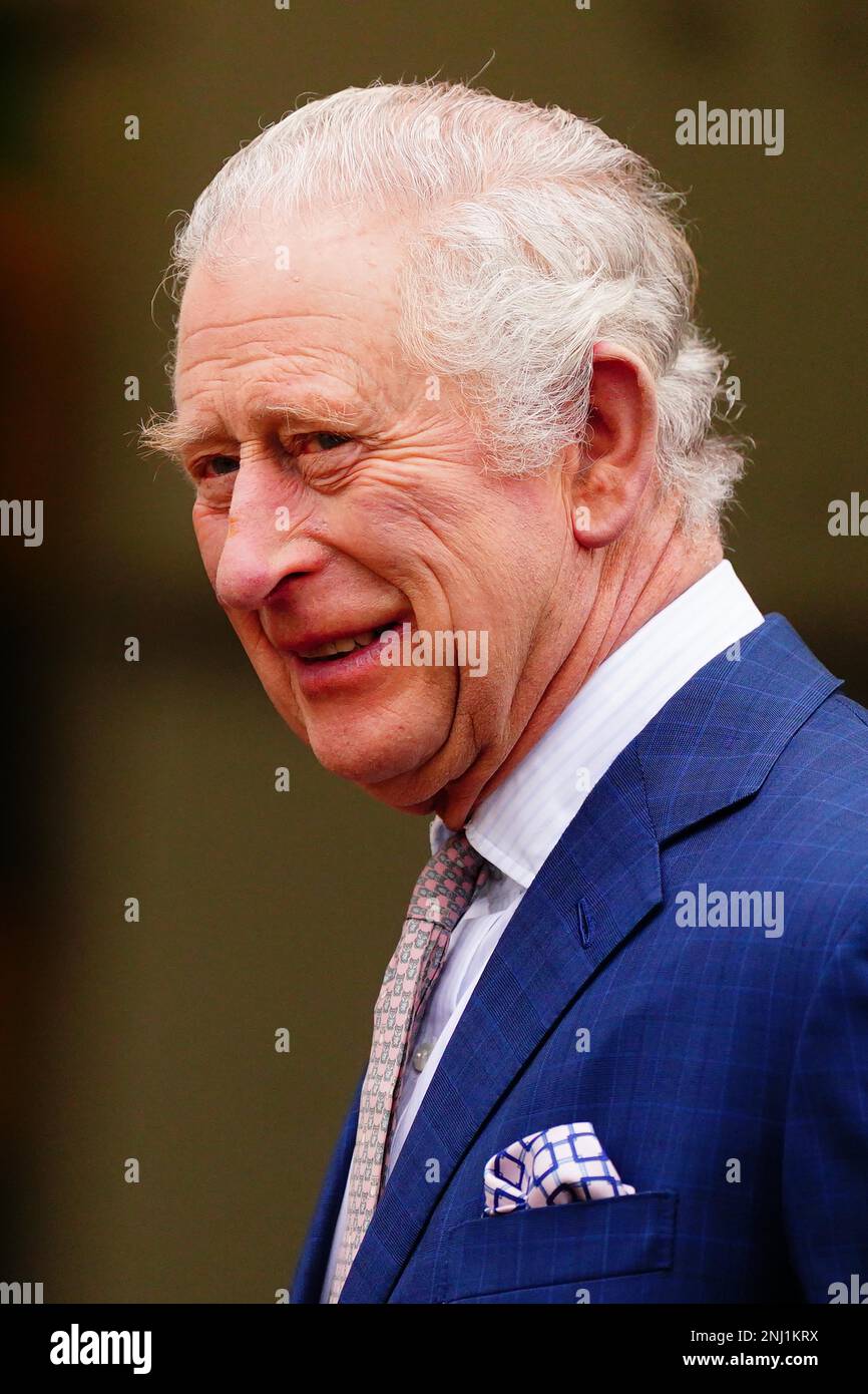 King Charles III during a visit to The Felix Project in Poplar, East ...