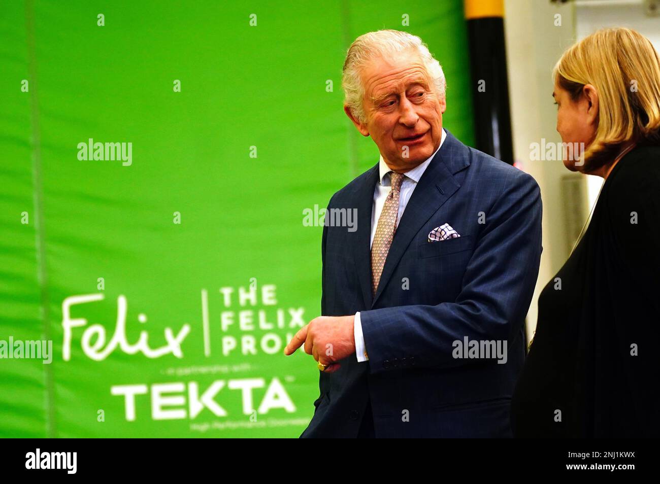King Charles III during a visit to The Felix Project in Poplar, East ...