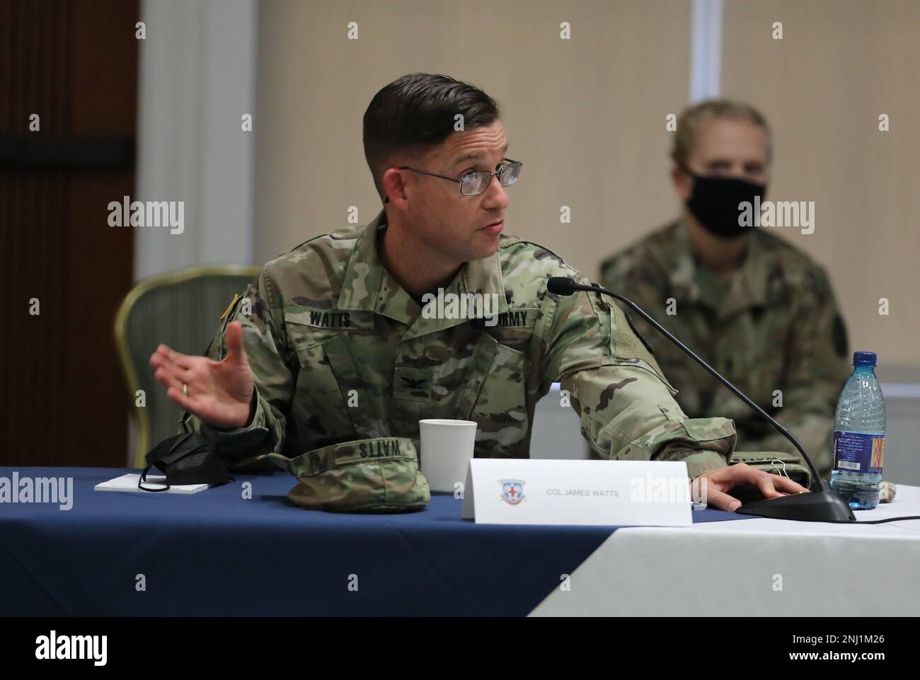Dr. (Col.) Jeremy Johnson, right, commander of U.S. Army Medical ...