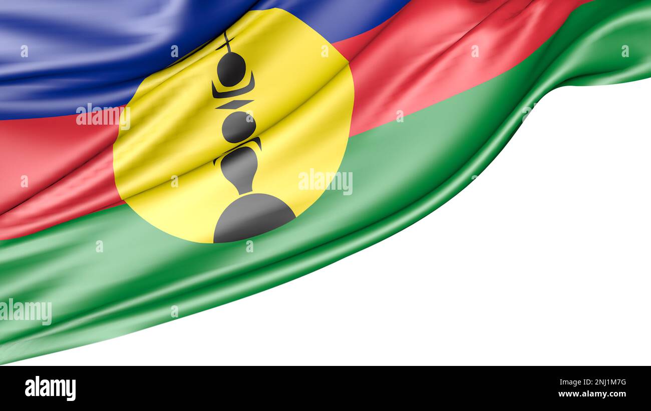 New Caledonia Flag Isolated on White Background, 3D Illustration Stock ...