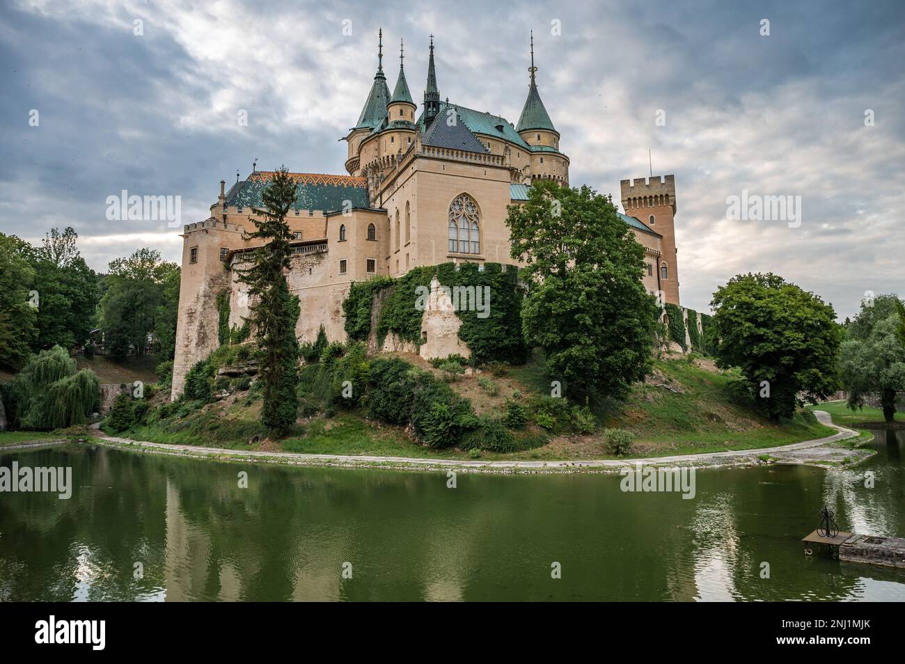 View of castle Bojnice in Slovakia Stock Photo - Alamy