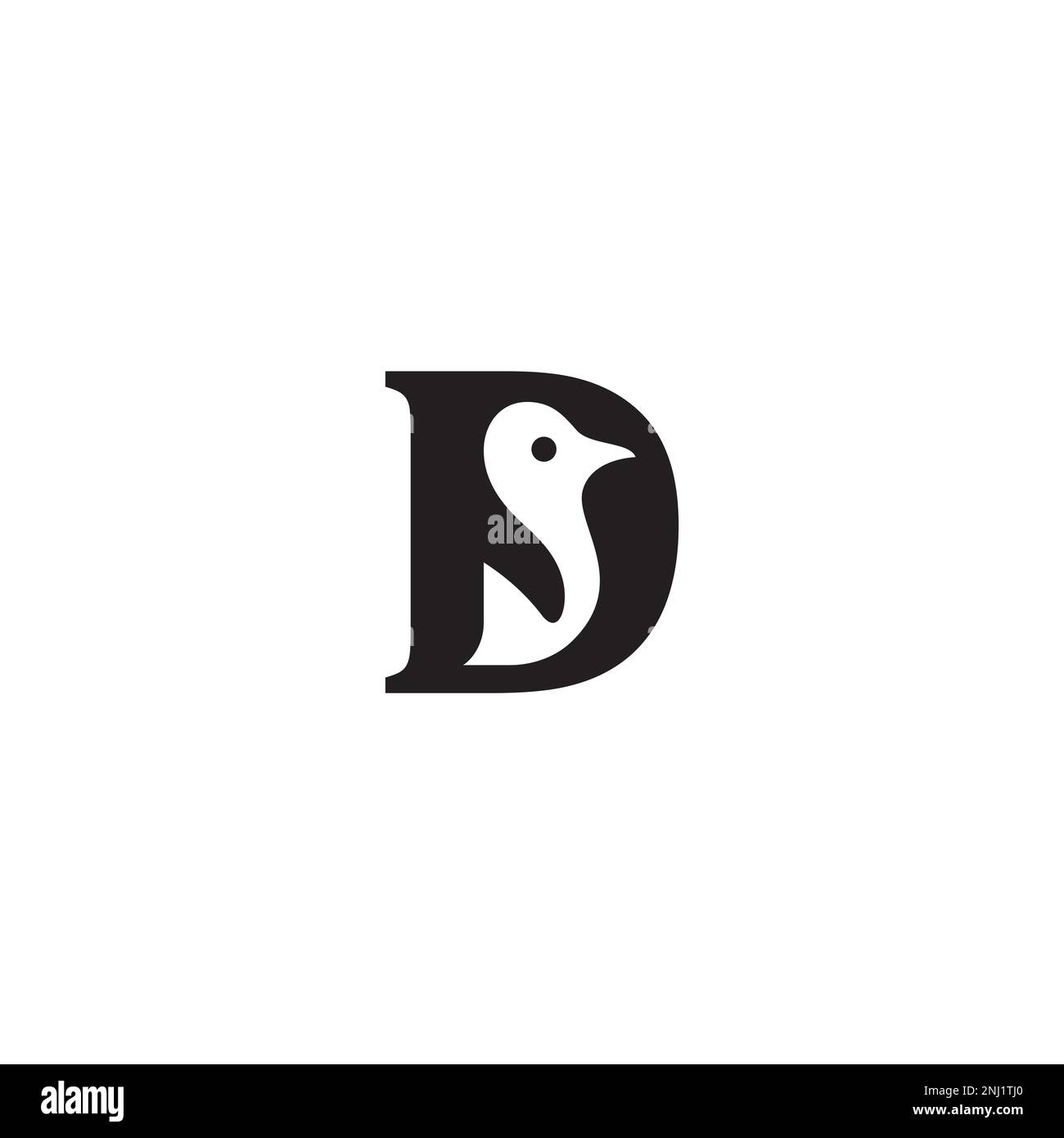 D letter bird logo hi-res stock photography and images - Alamy