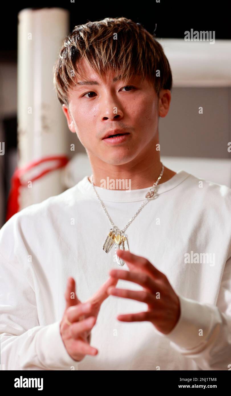 Japanese "Monster" boxer Naoya Inoue speaks at Ohashi Boxing Gym in ...