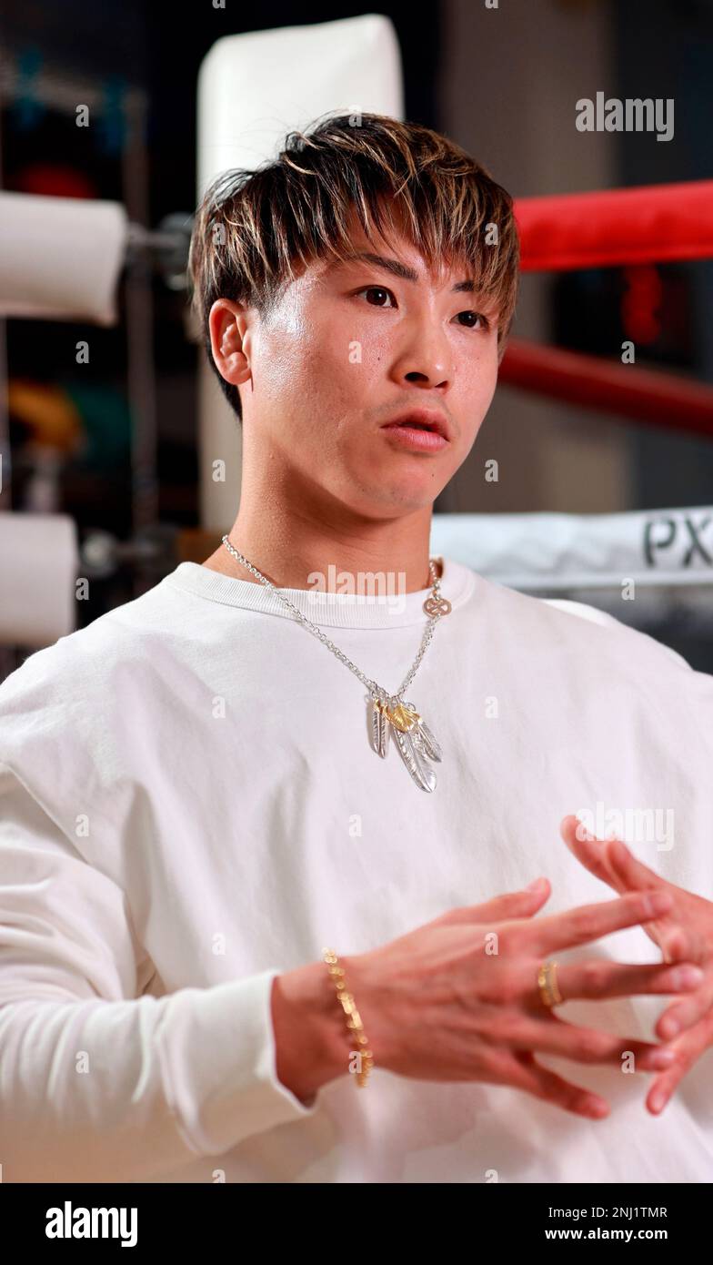 Japanese "Monster" boxer Naoya Inoue speaks at Ohashi Boxing Gym in ...