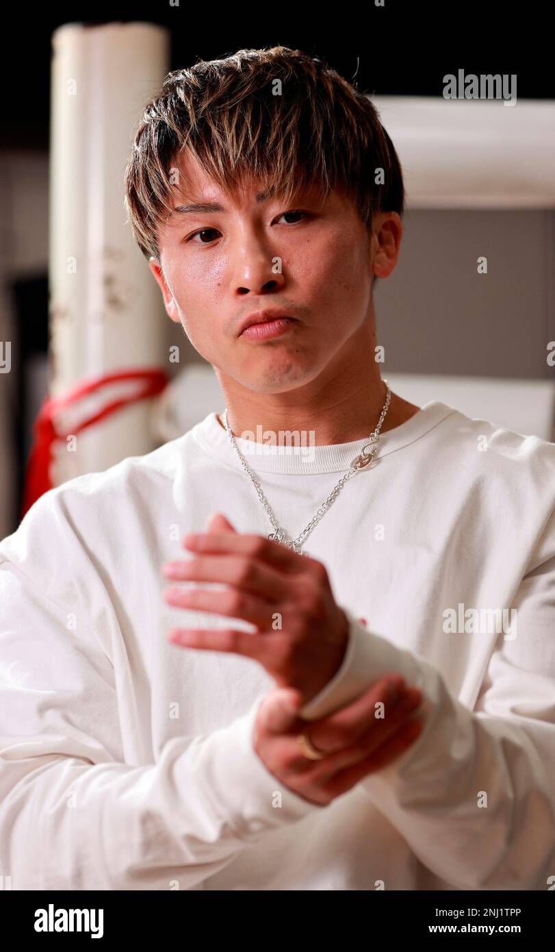 Japanese "Monster" boxer Naoya Inoue speaks at Ohashi Boxing Gym in ...