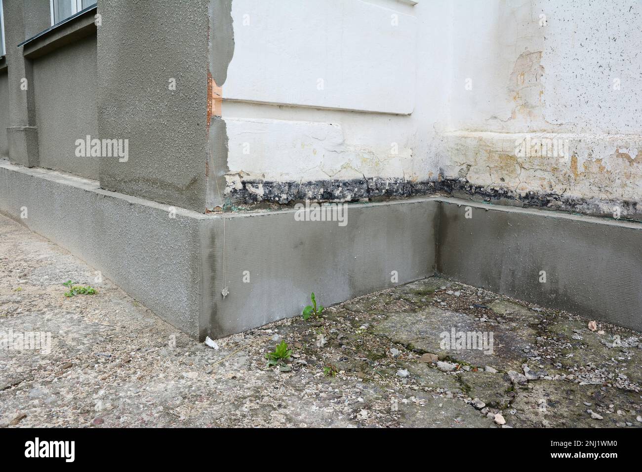 House foundation repair, foundation renovation with insulation ...