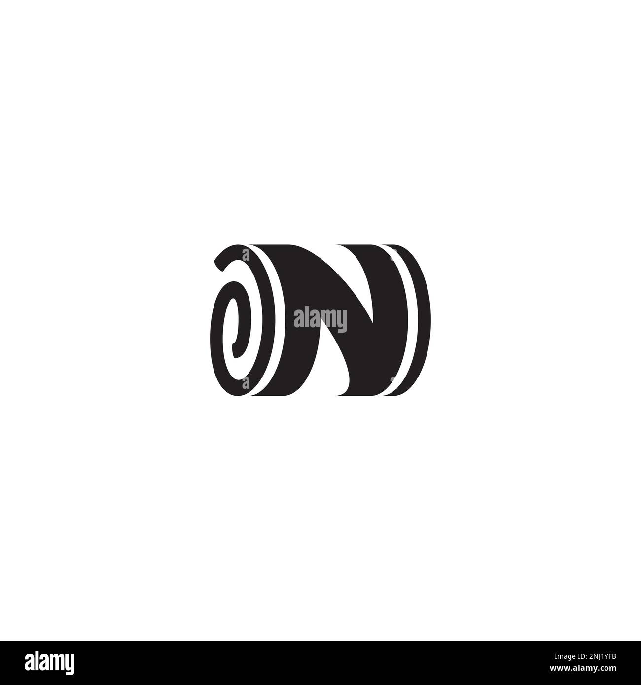 Letter N and Roll logo or icon design Stock Vector Image & Art - Alamy