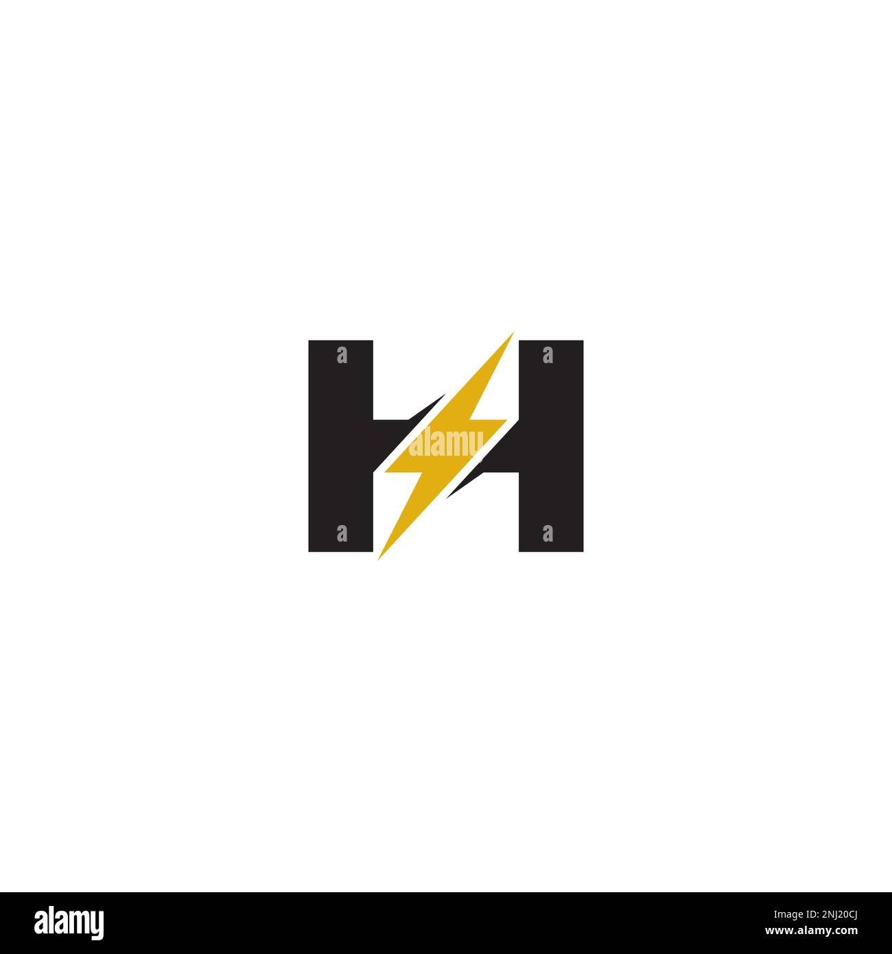 Letter H and Lightning logo or icon design Stock Vector Image & Art - Alamy
