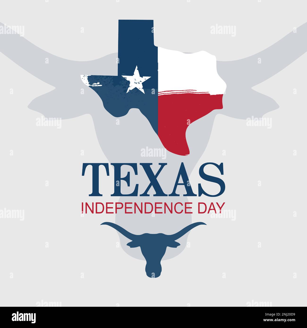 Texas Independence Day vector, Texas flag and bull head vector.modern ...