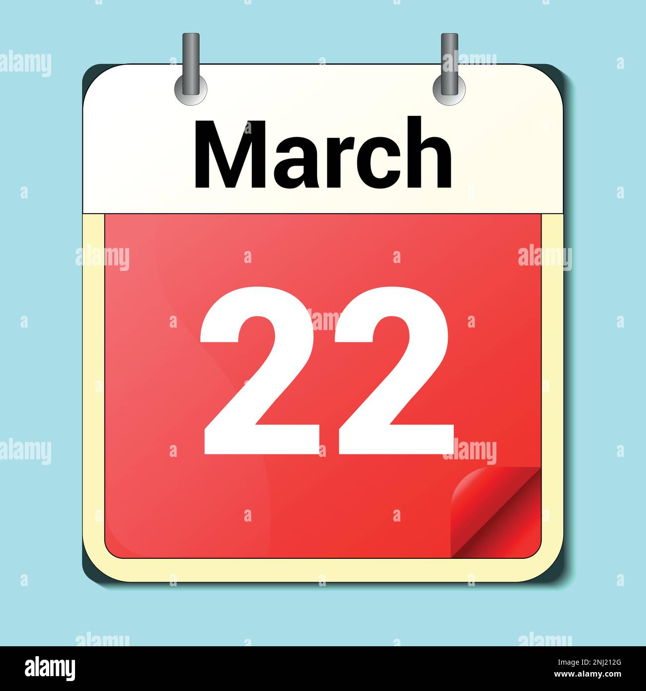 day on the calendar, vector image format, March 22 Stock Vector Image ...
