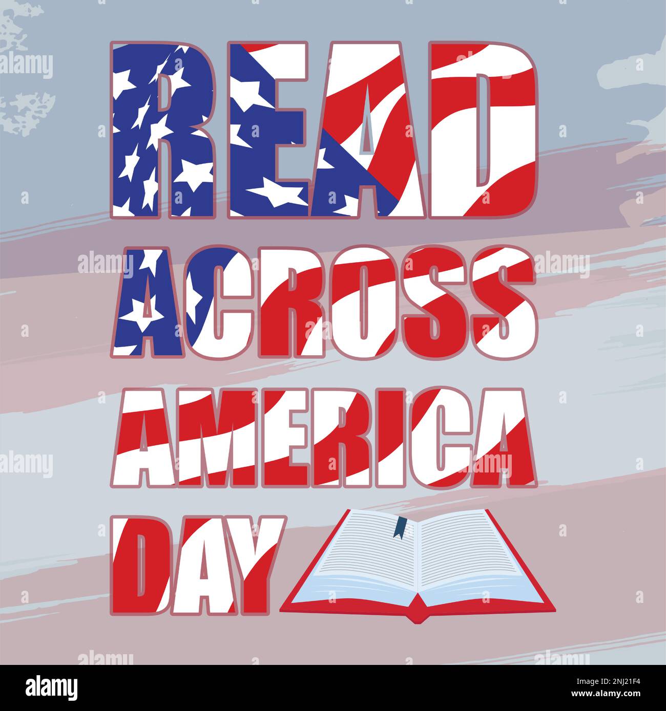 Read across America day, modern background vector illustration Stock ...