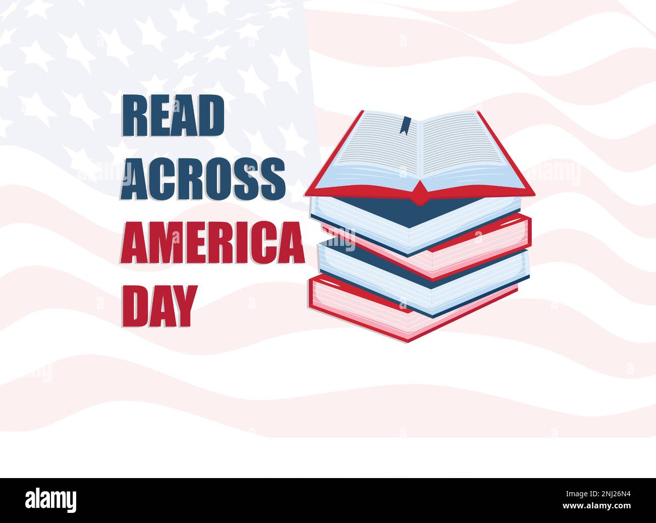 Read Across America Day concept, poster with text inscription,modern ...