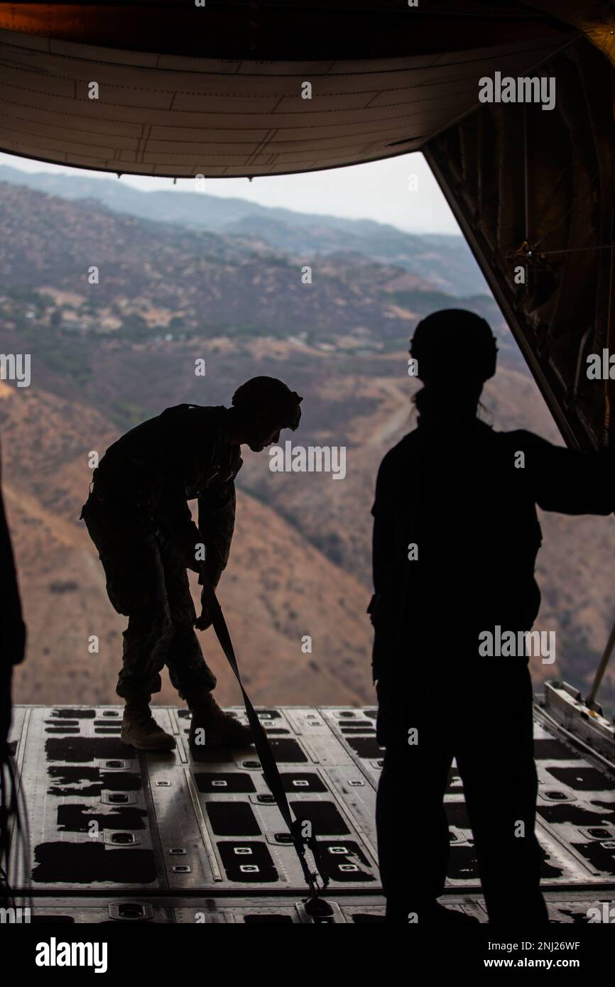 U.S. Marine Corps Cpl. Jack Coonrod, a parachute rigger with 3rd Air ...