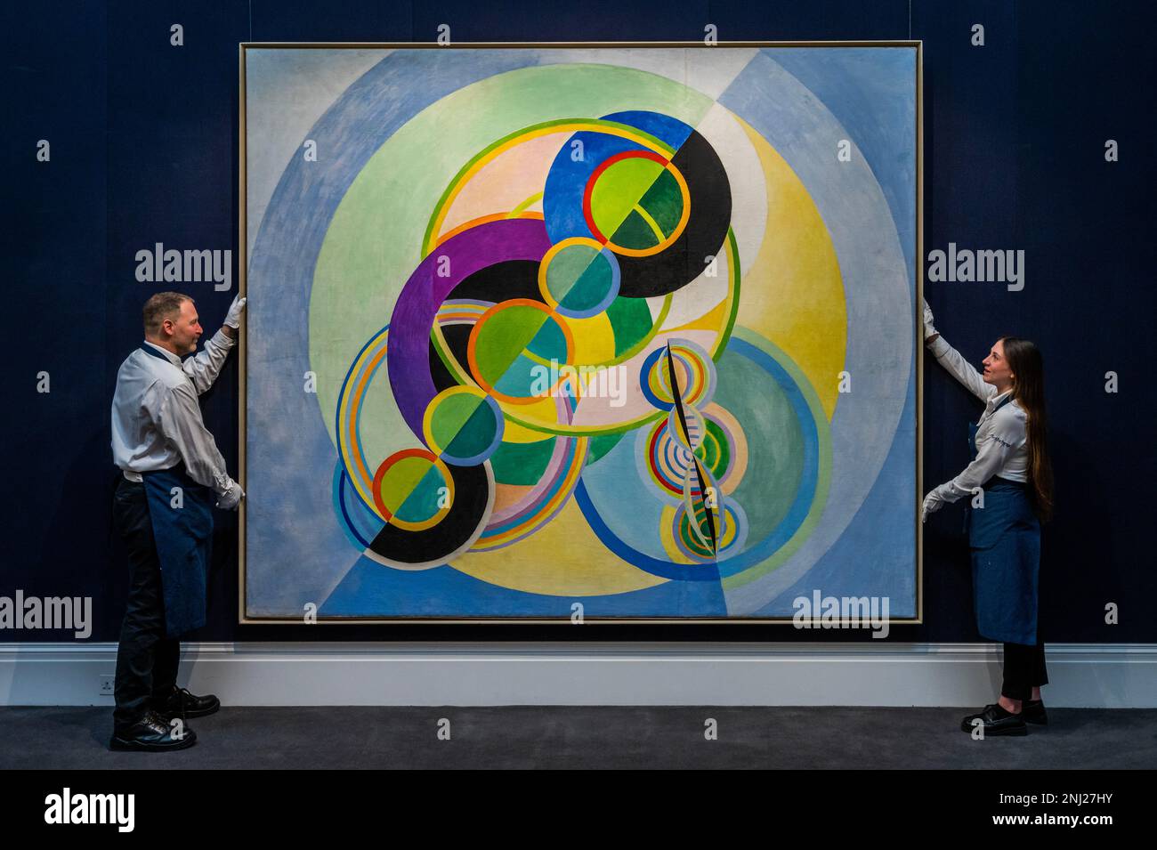 London, UK. 22nd Feb, 2023. A Three-Metre-Wide Abstract Work by Robert ...