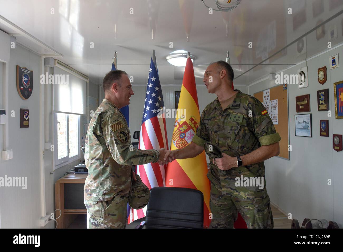 U.S. Brig. Gen. Patrick Ryder (left), Office of the Secretary of the ...