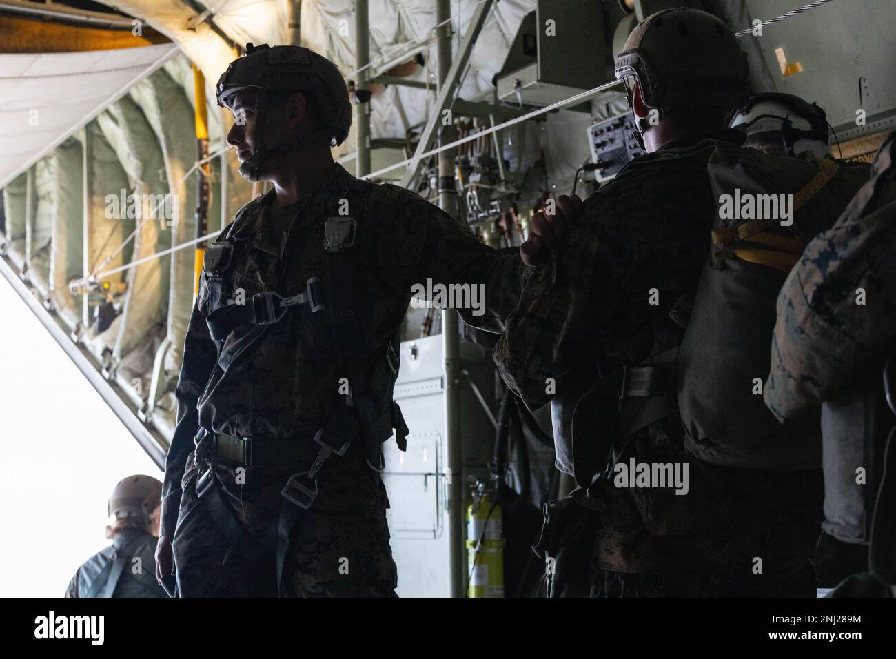 U.S. Marine Corps Cpl. Jack Allen Coonrod, a parachute rigger with 3rd ...