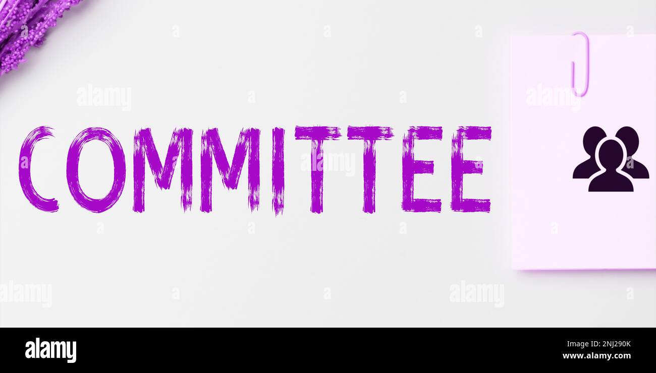 Conceptual display Committee. Business showcase Group of people ...