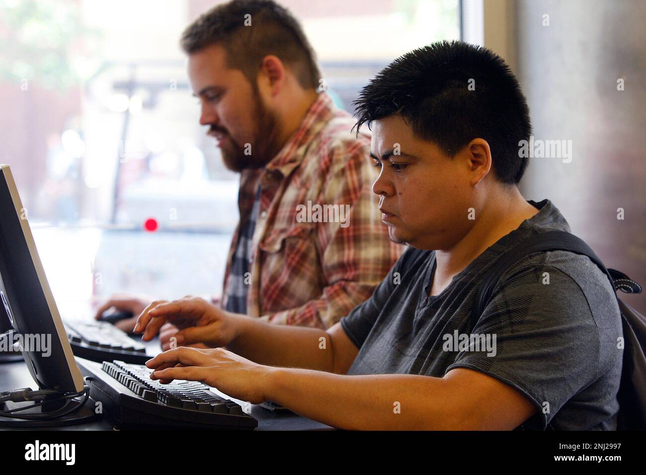 Jacob Sockness (left), 29 years old, and Alicia Salazar (right), 34 ...