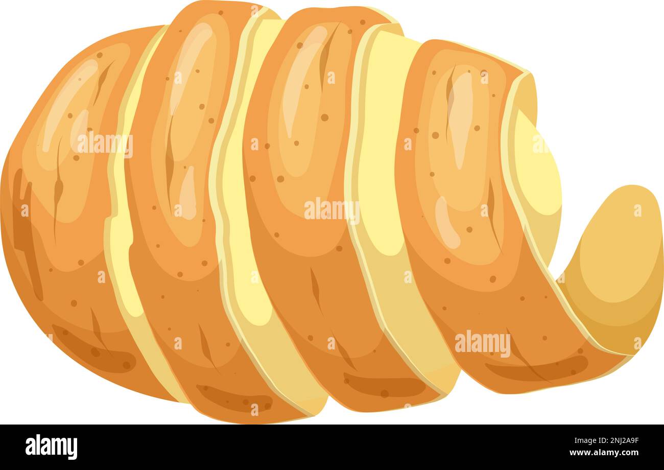 potato peel cartoon vector illustration color sign Stock Vector Image ...