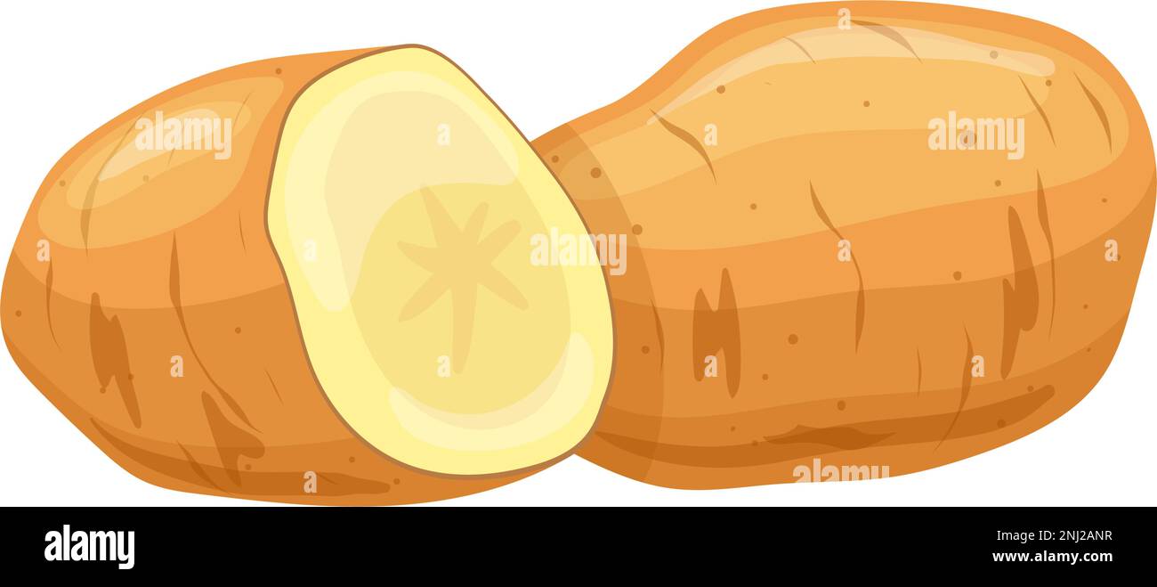 potato food cartoon vector illustration color sign Stock Vector Image ...