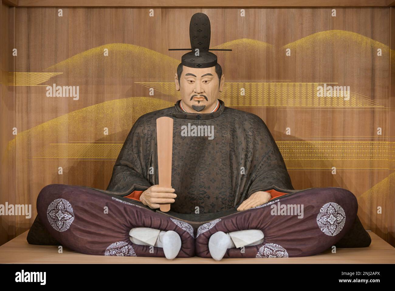 A statue of Minamoto no Yoritomo which is made from an 800-year-old ...