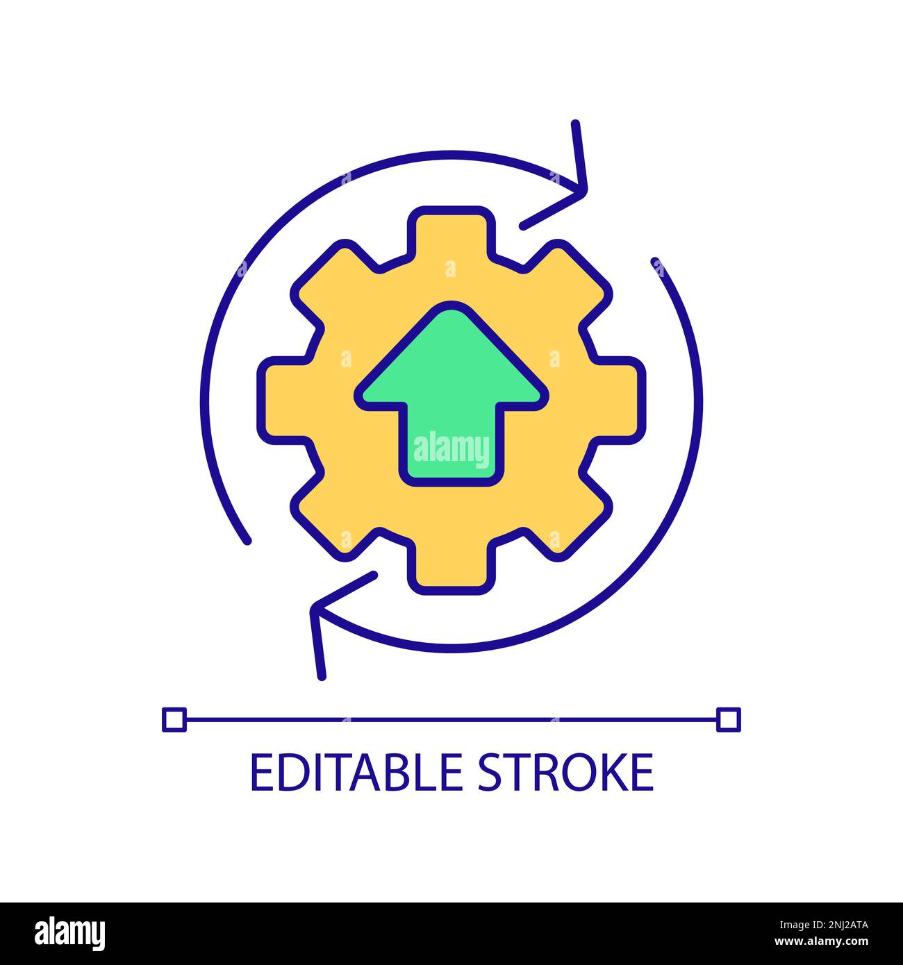Rotating gear system Cut Out Stock Images & Pictures - Alamy