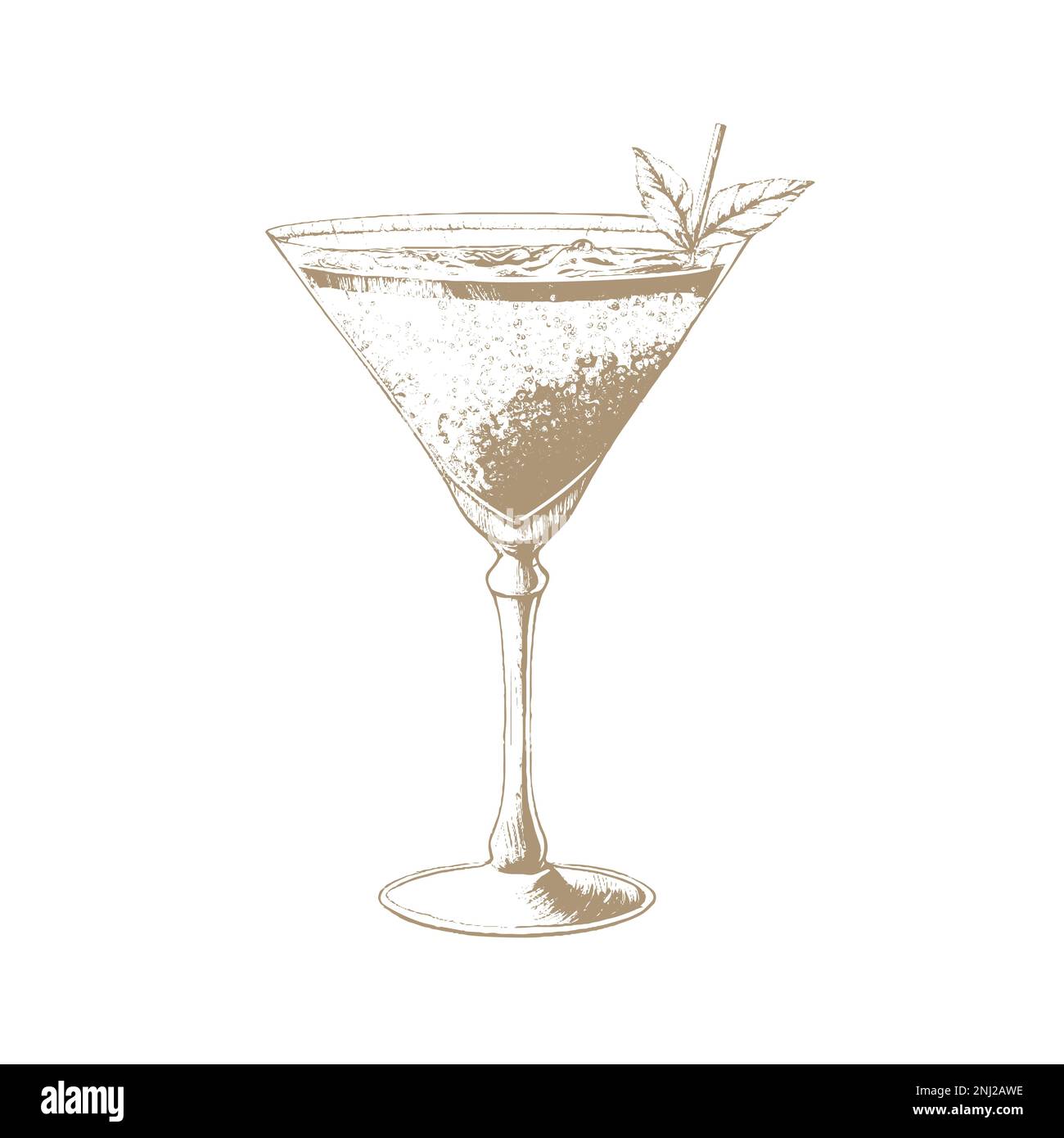 Ink drawing cocktail hi-res stock photography and images - Alamy