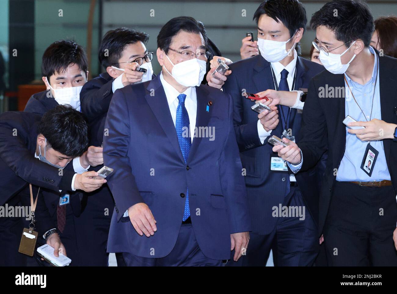 Japan's former Health Minister Shigeyuki Goto arrives at the prime ...